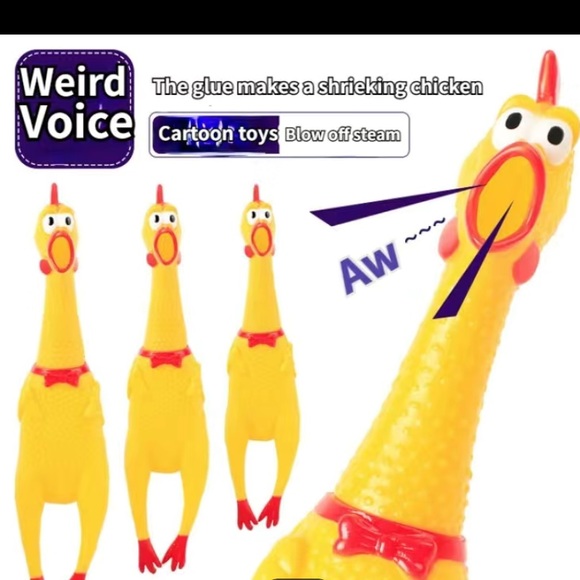 Toys | Nwt Screeching Chicken Prank Rubber Chicken | Poshmark
